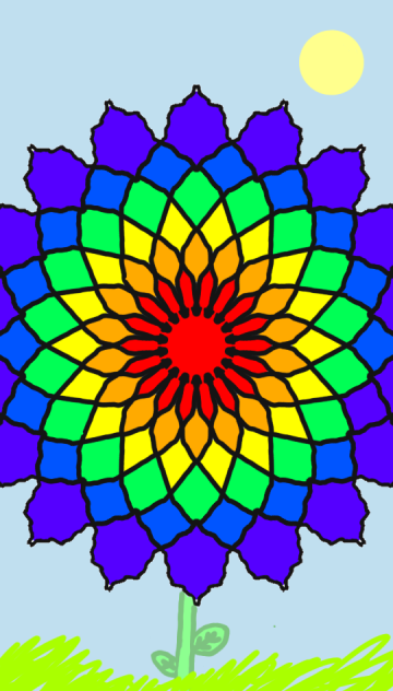 rainbow flower - ibisPaint