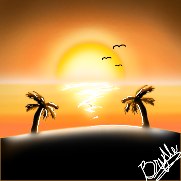 🌅sunset🌅 drawing digital art - ibisPaint