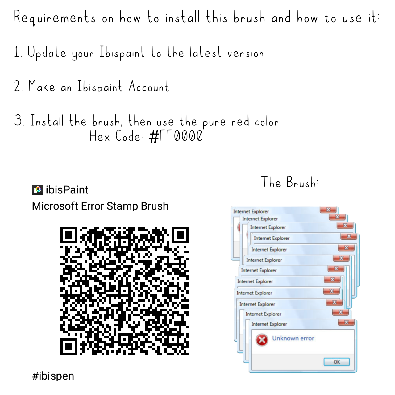 Microsoft Error Stamp Brush - ibisPaint