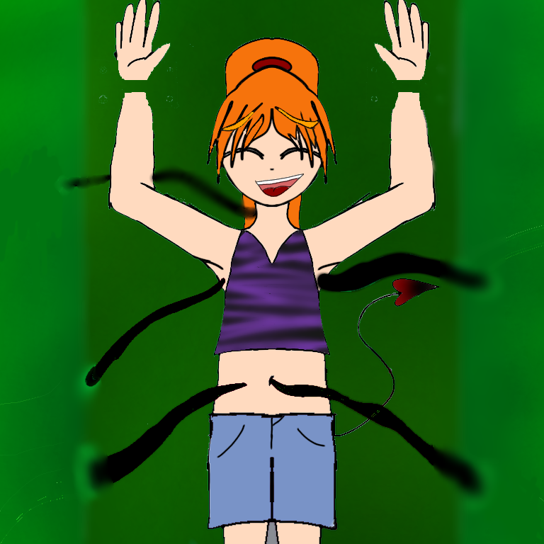 Luna getting tickled by vines - ibisPaint