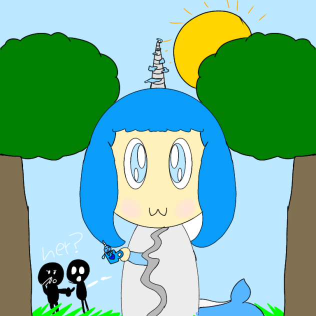 Narwhal girl crybaby hero - ibisPaint