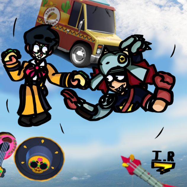 CCTV Poco and Draco Skydiving - ibisPaint