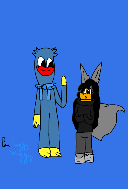 huggy wuggy meets bennola(my oc) - ibisPaint