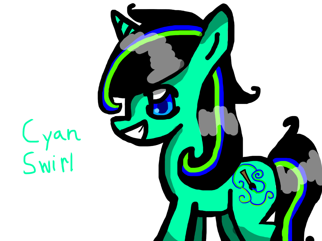 Cyan swirl - ibisPaint