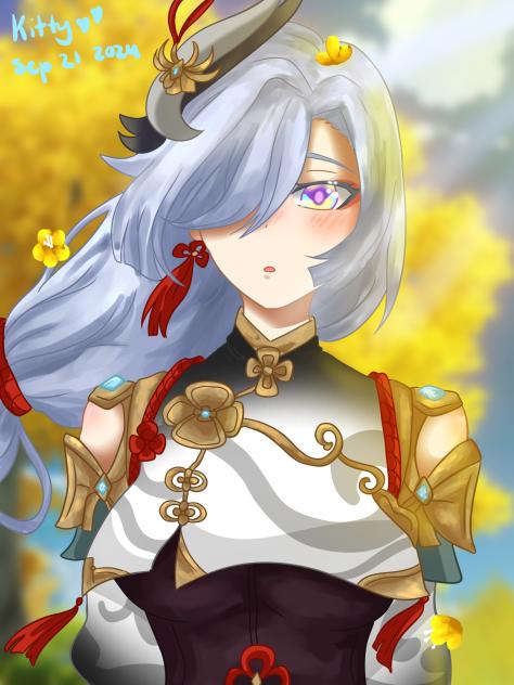 Shenhe 🌼🩵🎀 - ibisPaint