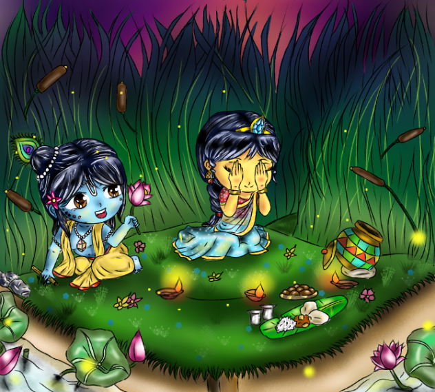 Radha and Krishna - ibisPaint