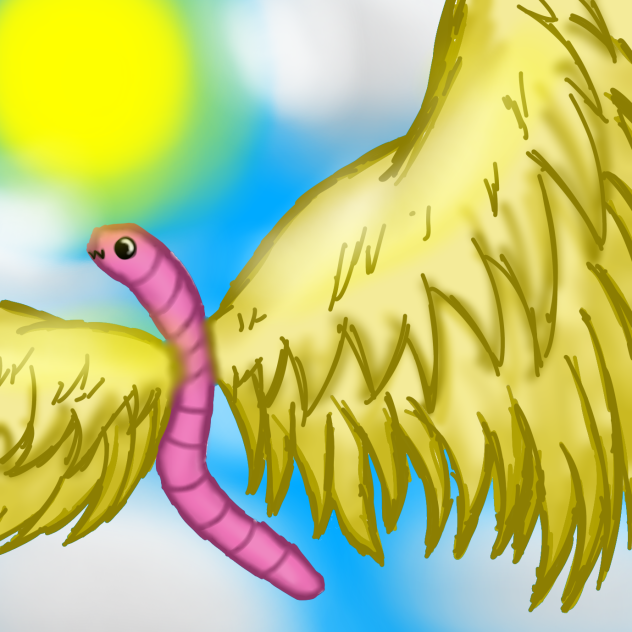 The flying worm! - ibisPaint