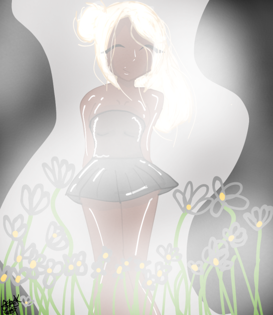 grey flowers - ibisPaint