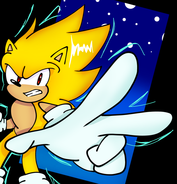 Super Sonic enojado - ibisPaint