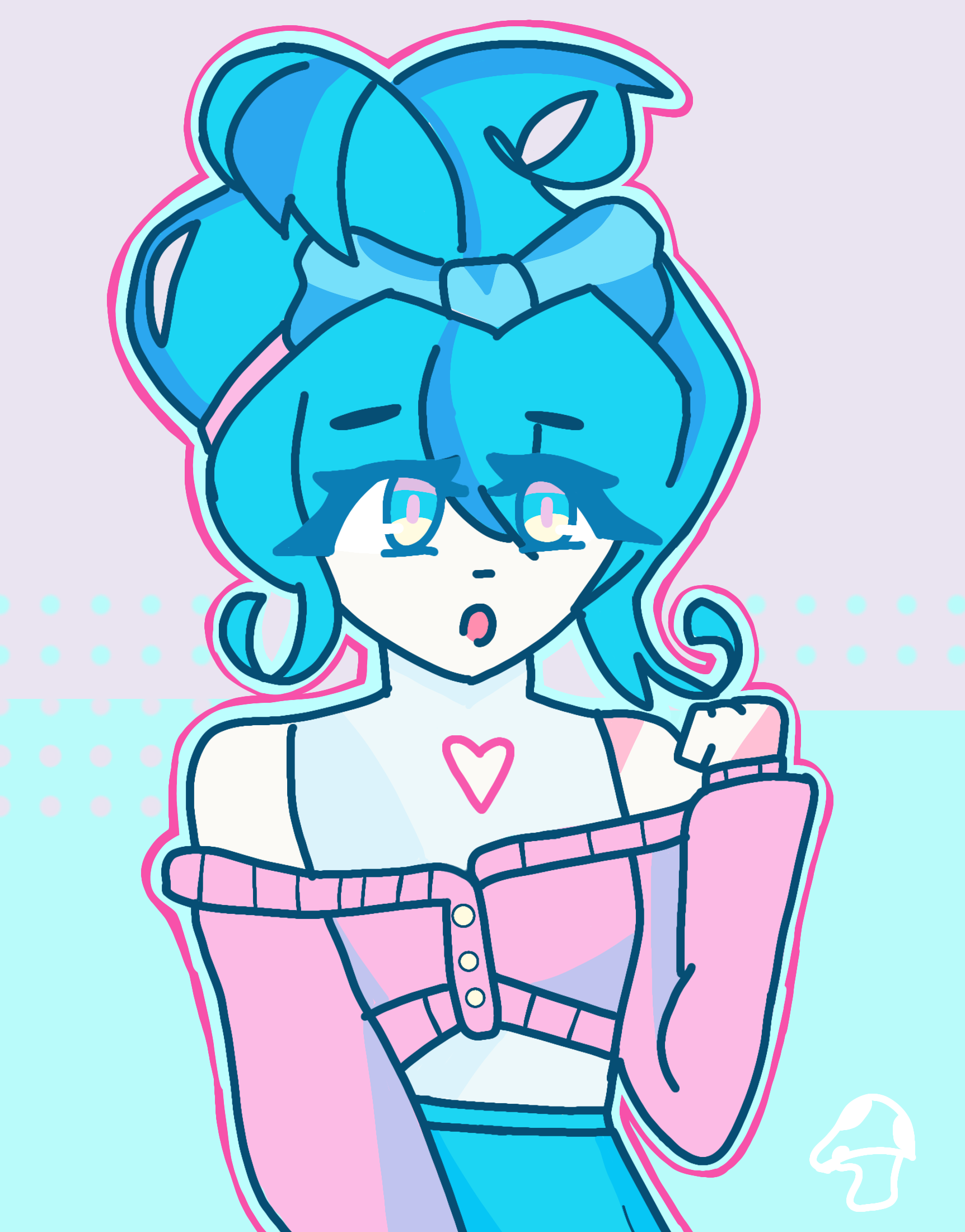 Miku x Cinnamon roll art - ibisPaint