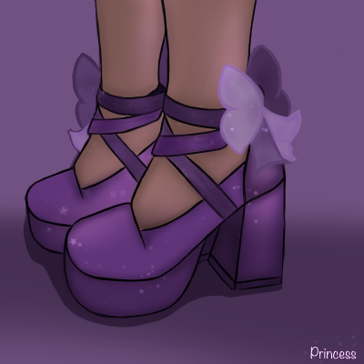 Purple high heels - ibisPaint