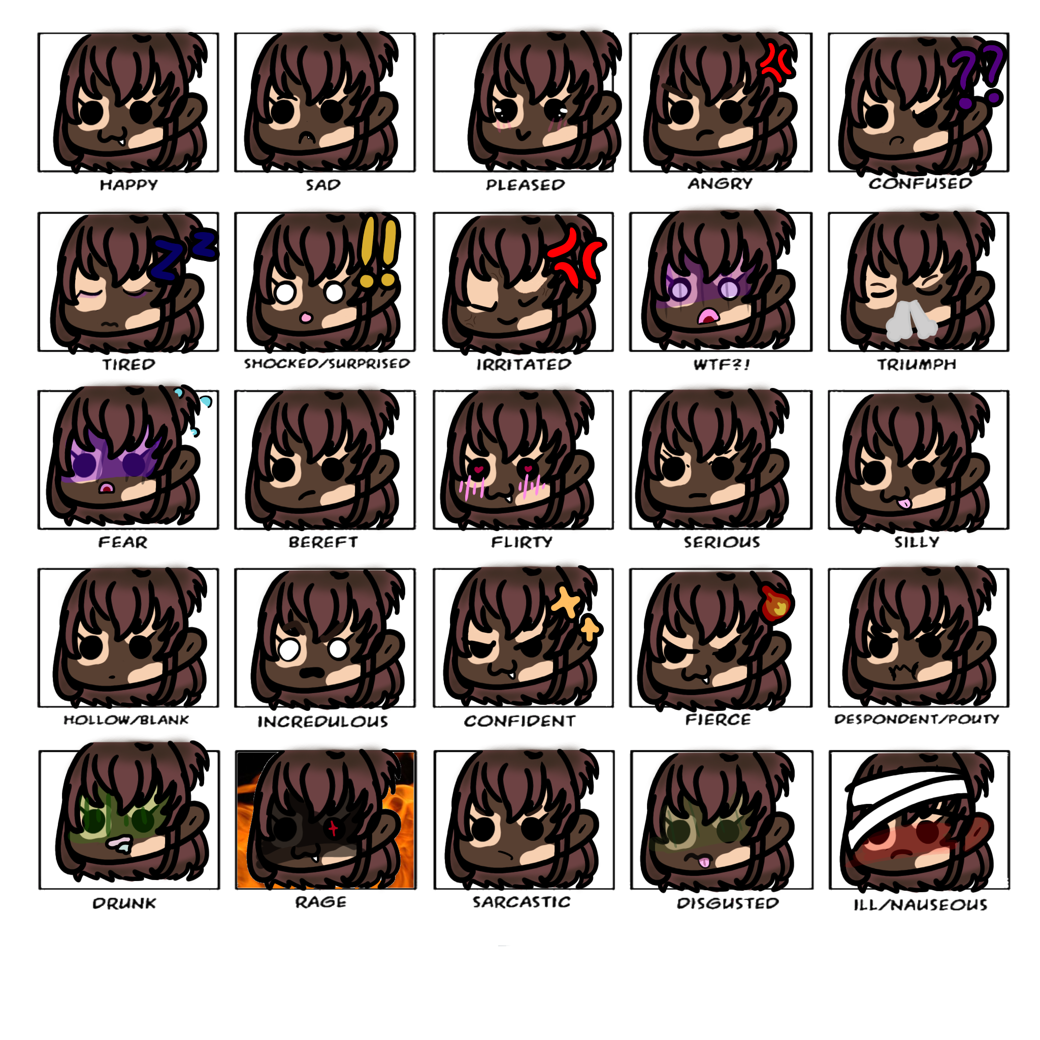 All my (Main Oc) Emotions..... - ibisPaint