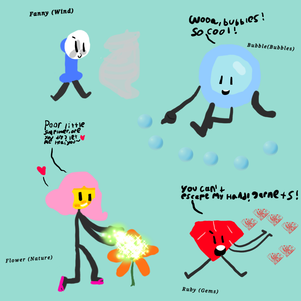 Bfb Team iance with Headcanon powers pt1 - ibisPaint