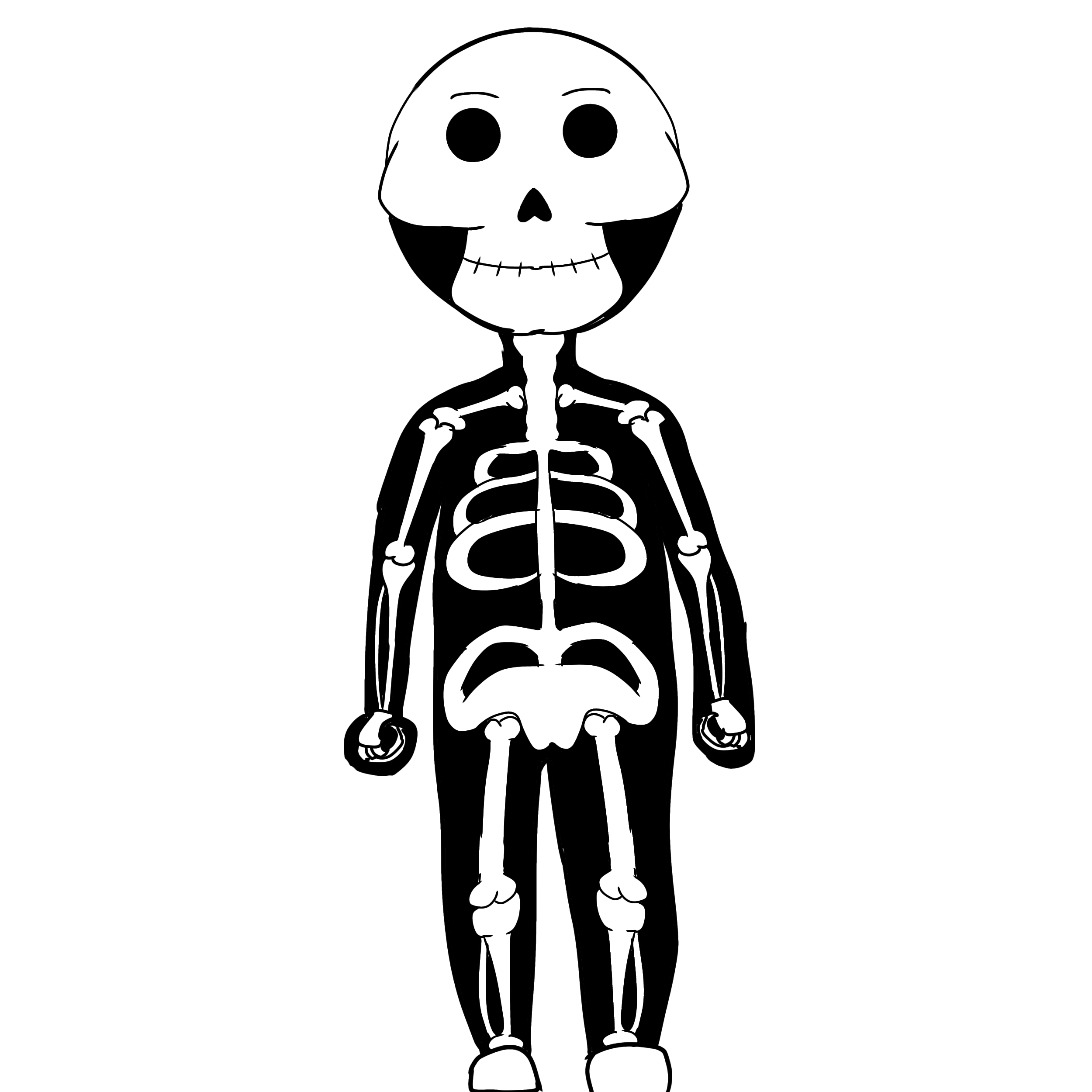 Halloween Skeleton costume - ibisPaint