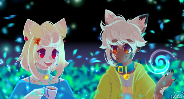 Cherry and Theodore - ibisPaint