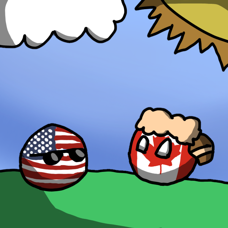usa and canada (countryballs) - ibisPaint