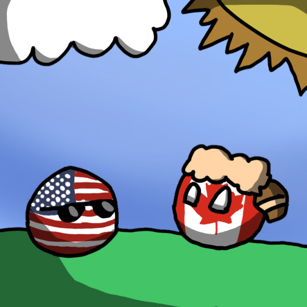 usa and canada (countryballs) - ibisPaint