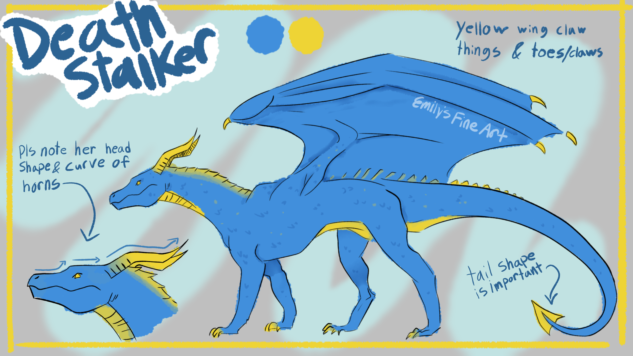 Death Stalker dragon reference sheet - ibisPaint