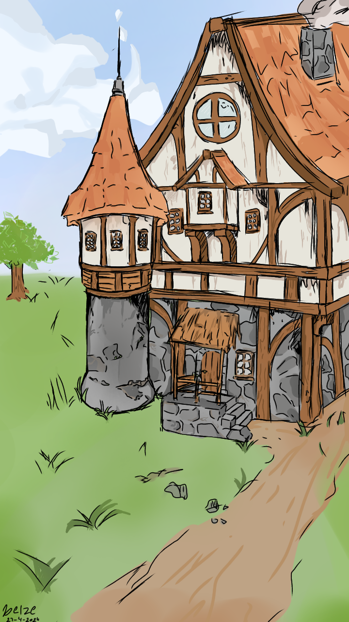 medieval house - ibisPaint