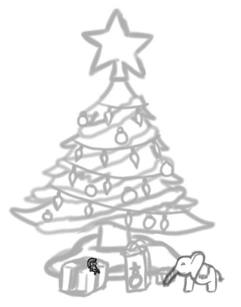 mini momo and elly Christmas - ibisPaint