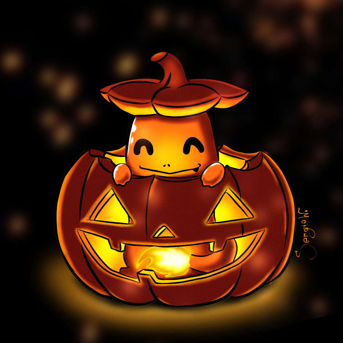 série Halloween charmander - ibisPaint