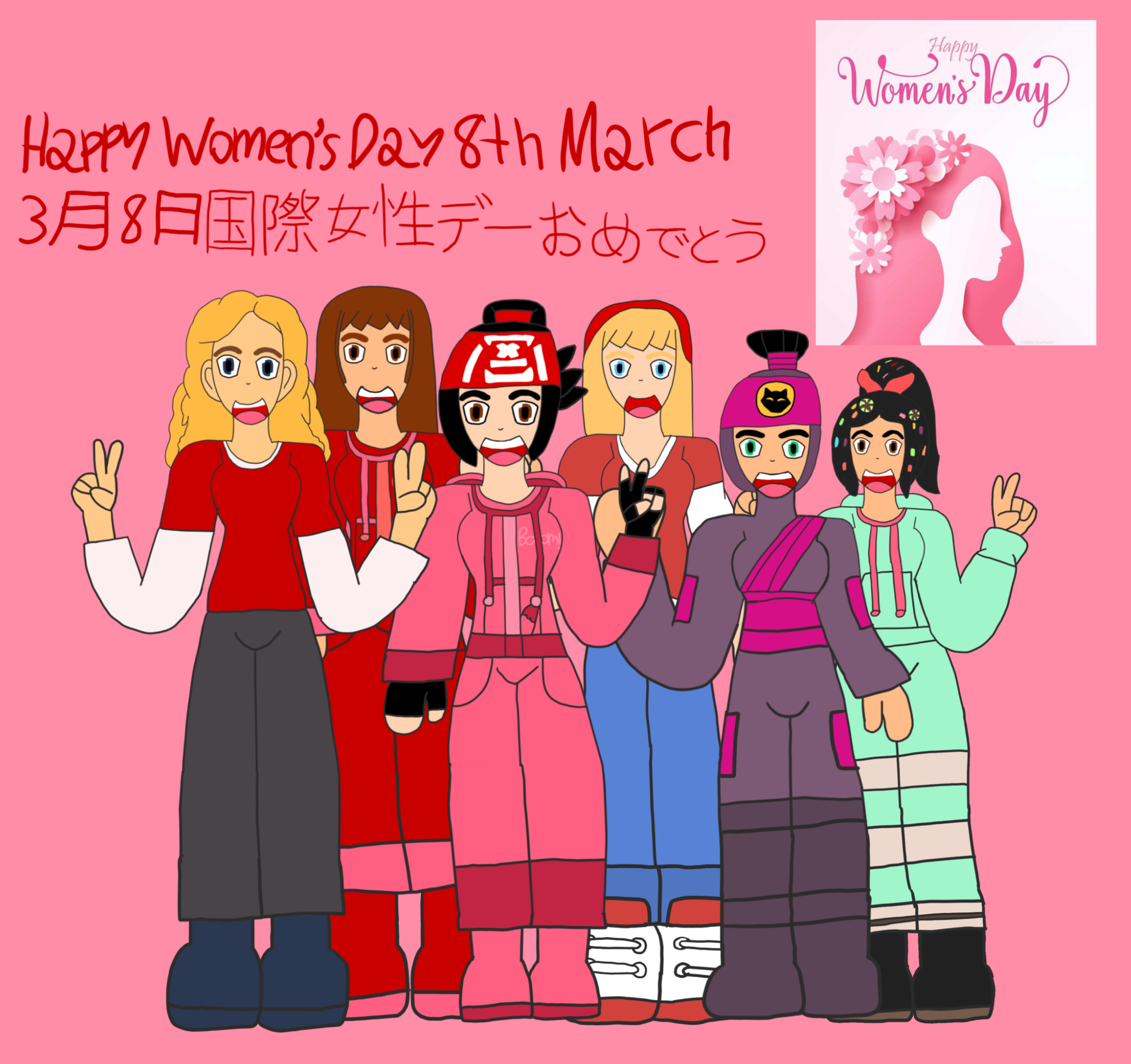 Happy Women's Day 8th March. - ibisPaint