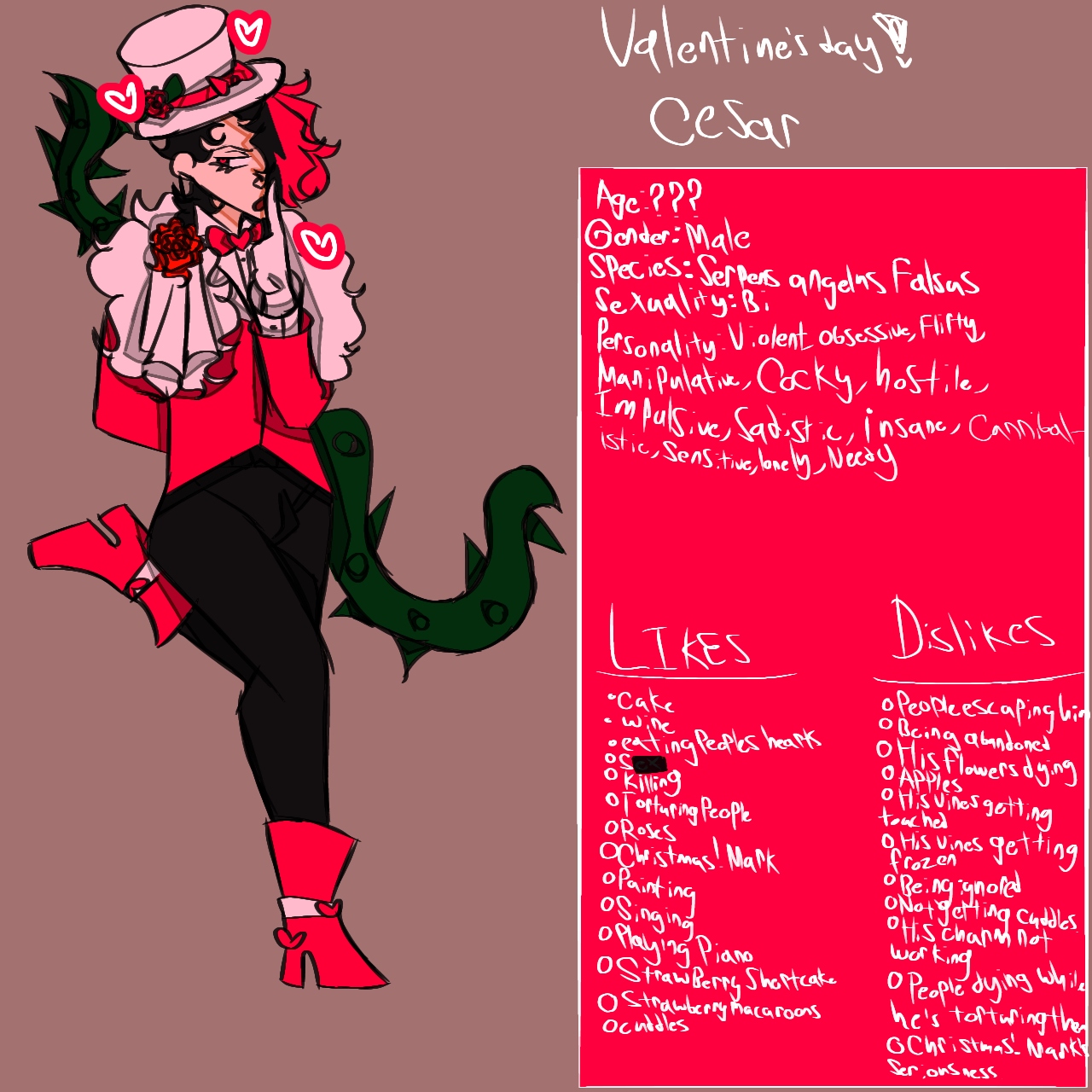 Valentine's day! Cesar ref sheet - ibisPaint