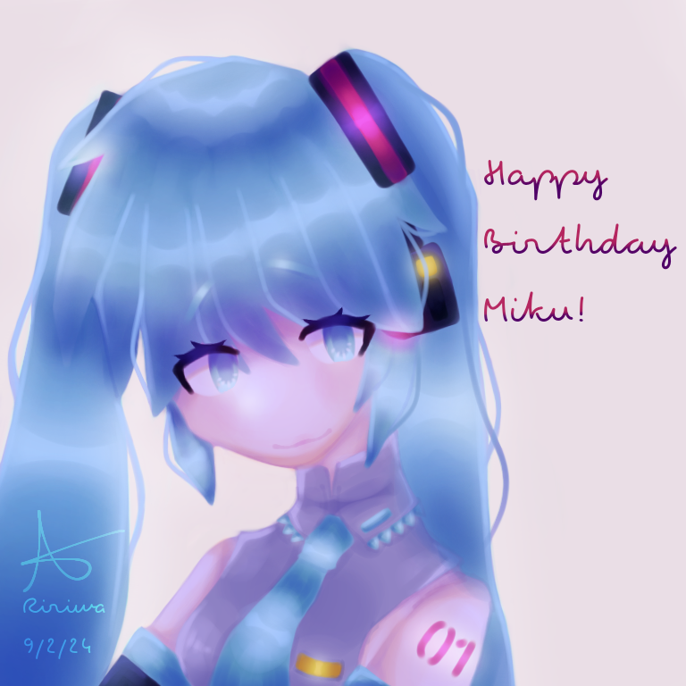 LATE BUT HBD MIKU! - ibisPaint