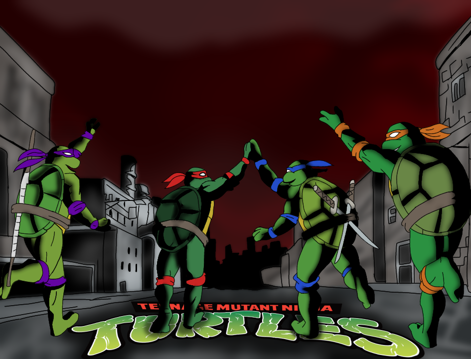 TMNT Red Sky again... AGAIN - ibisPaint