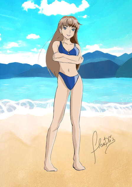 Summer by the beach - ibisPaint