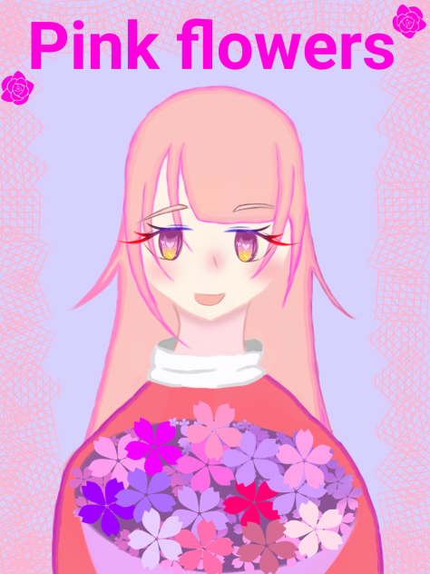 Pink flowers - ibisPaint