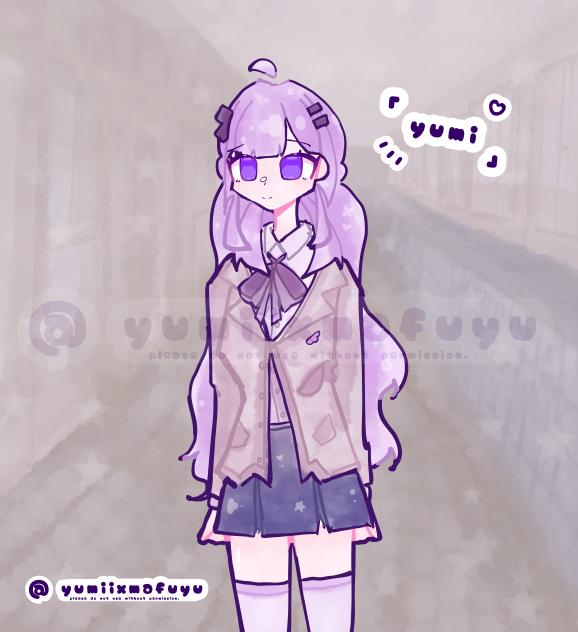 yumi wearing tsumkitoya uniform - ibisPaint