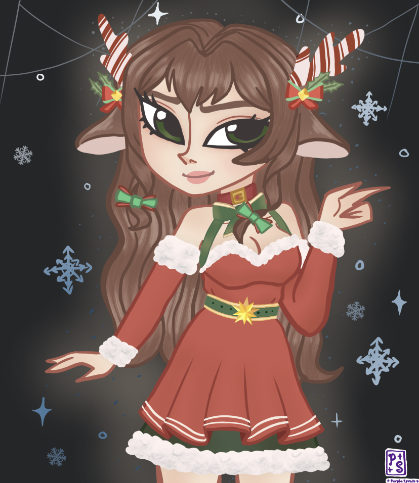 Cute Festive Girl - ibisPaint