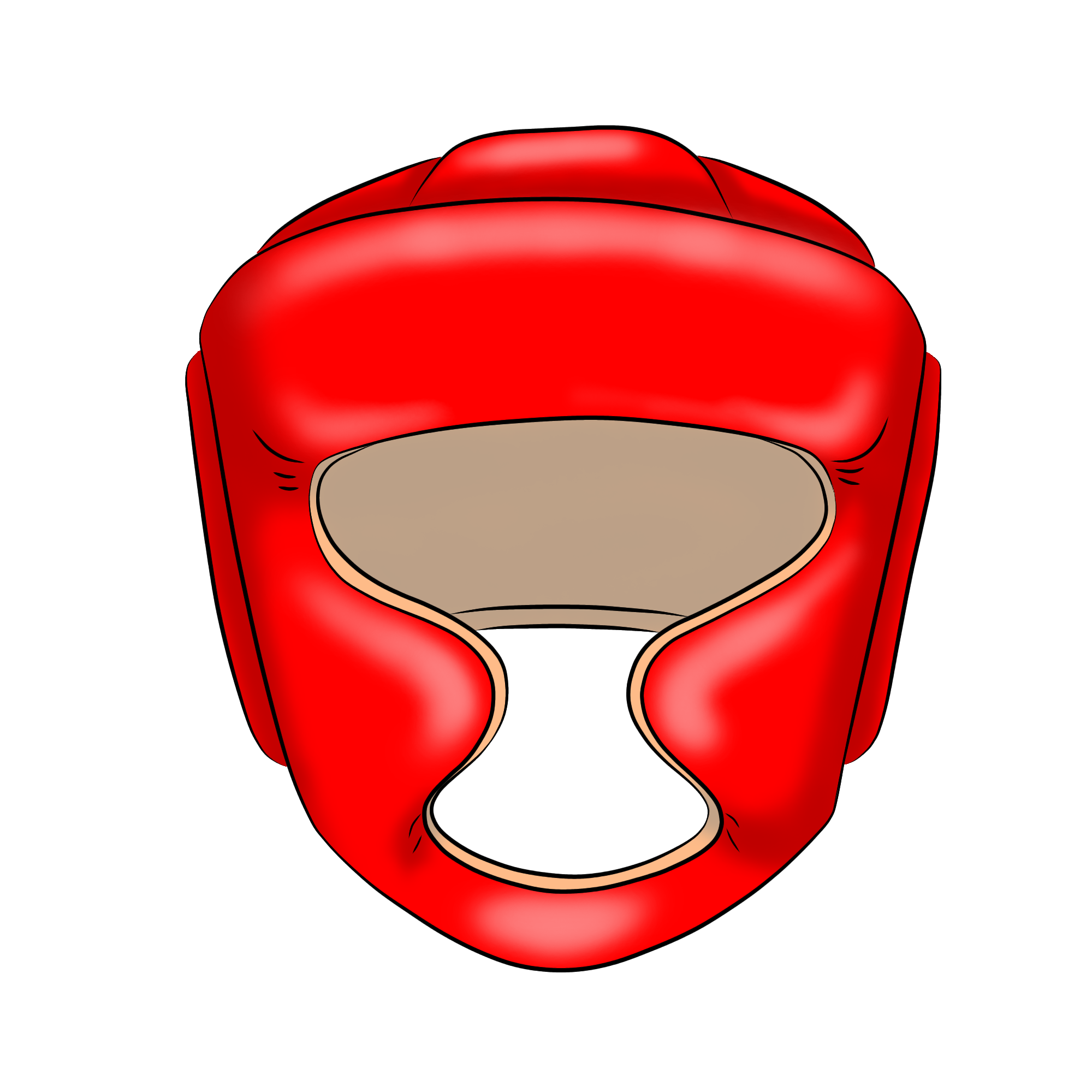 boxing headgear red - ibisPaint