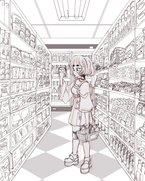 Night Shopping [Sketch] - ibisPaint