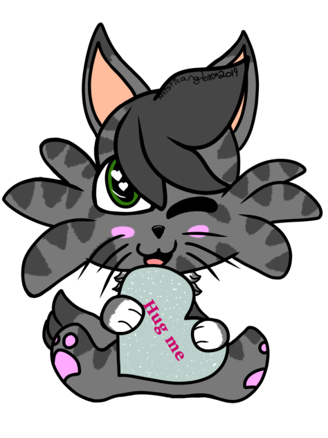 Conversation Heart Tabby Kitten (Hug Me) - ibisPaint