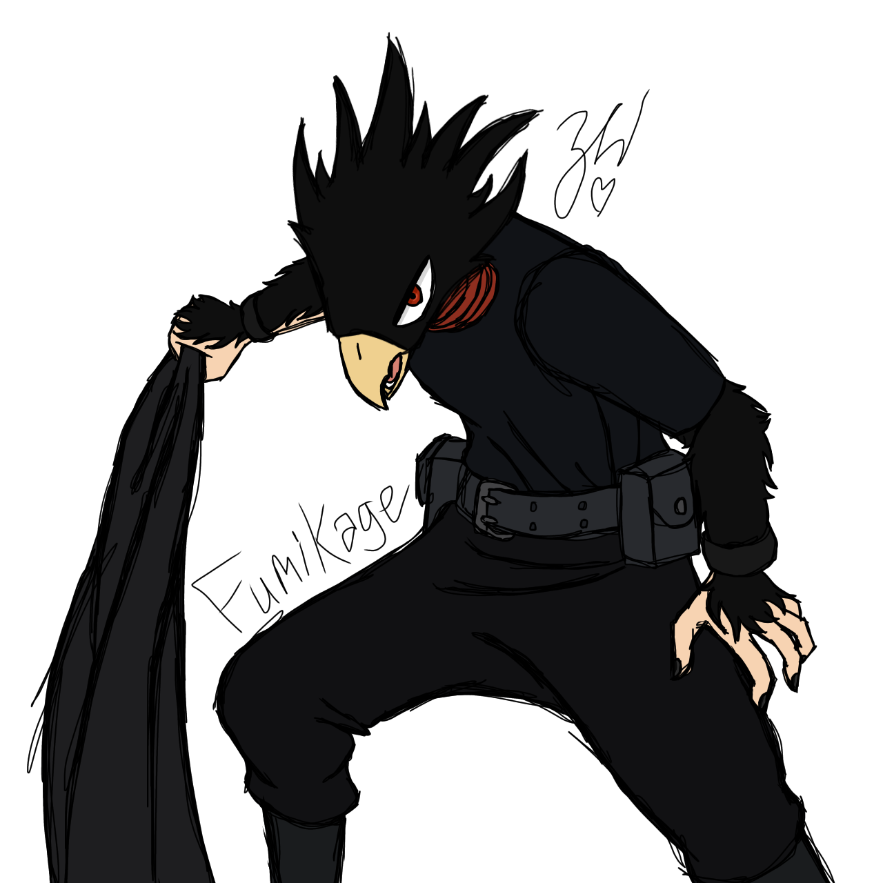 Fumikage Tokoyami drawing - ibisPaint