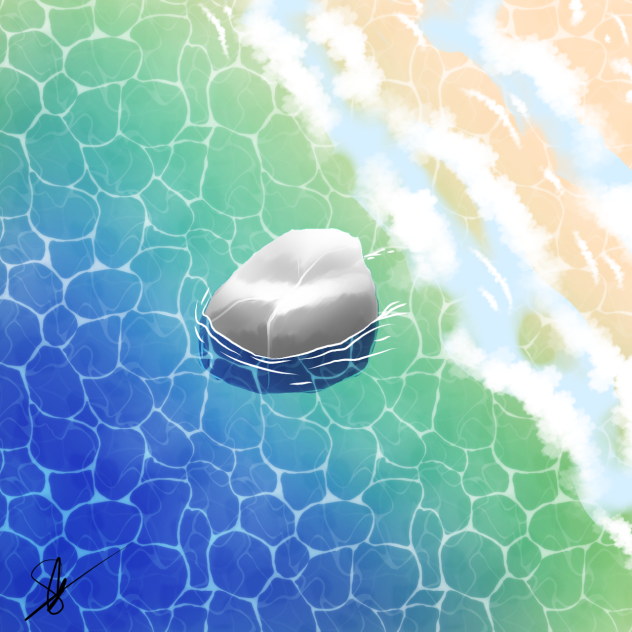 Rock in the Water - ibisPaint