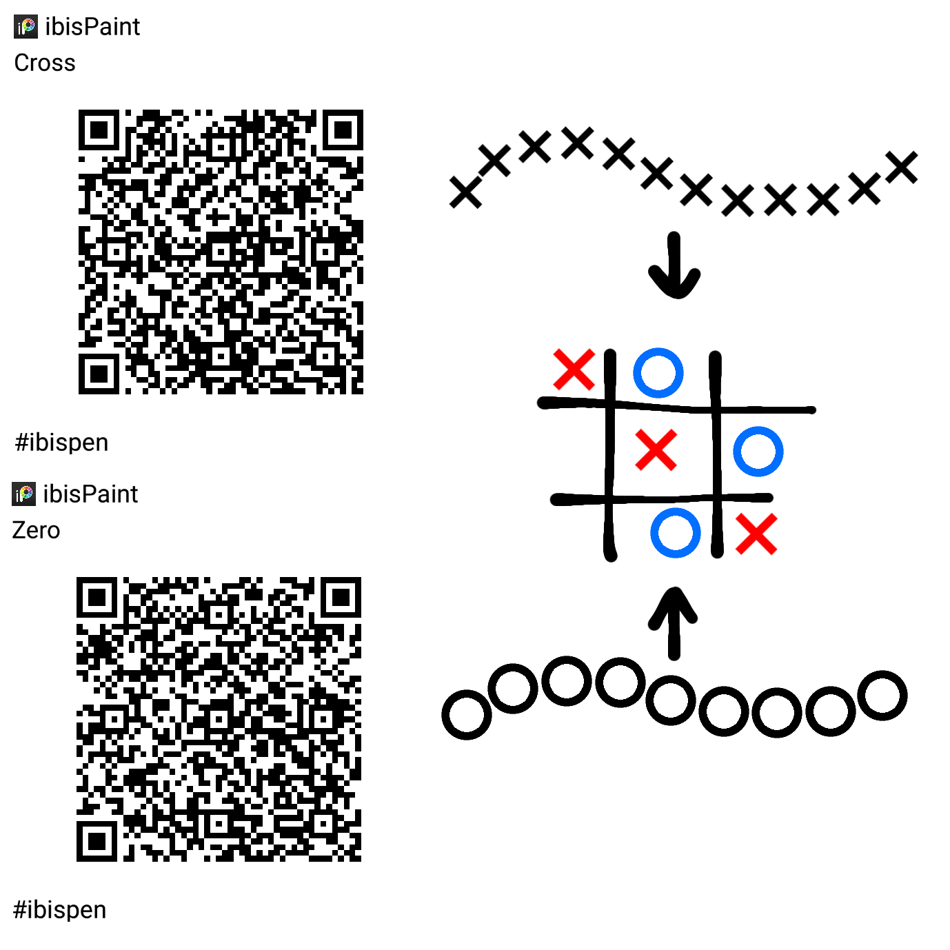 ★Cross and Zero QR code★ - ibisPaint