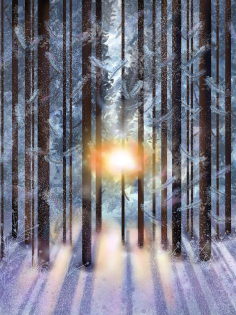 Forest sunset - ibisPaint