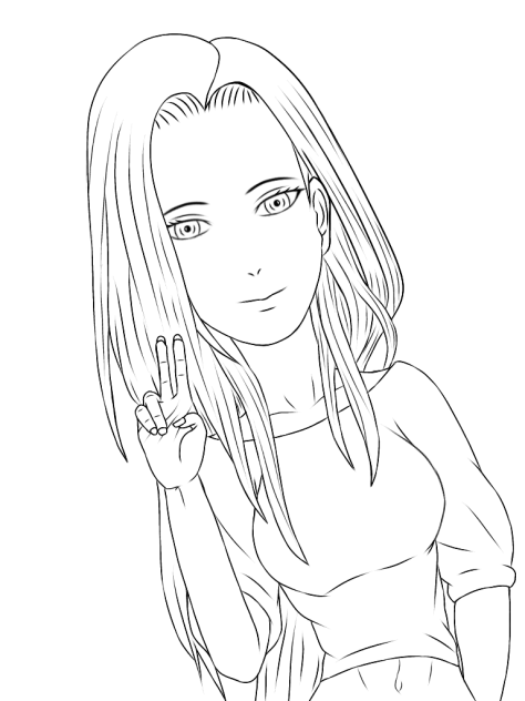 🏻🙂 (without color) - ibisPaint