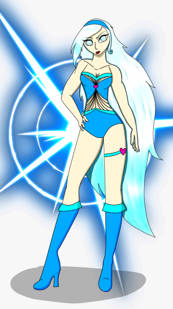 Blue Lightning Girl - ibisPaint