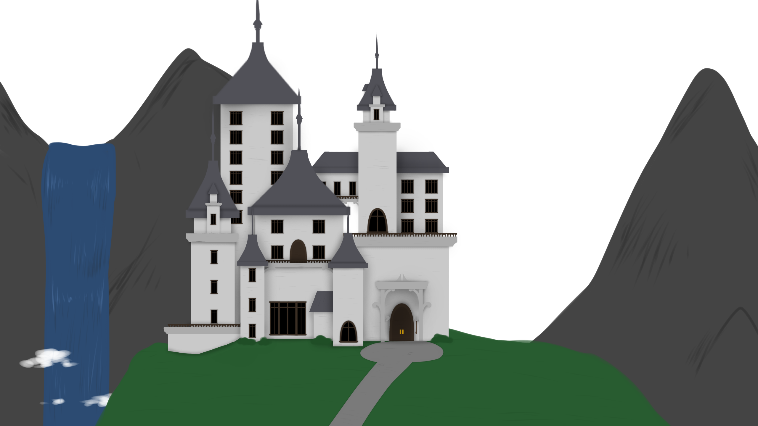 Albescu Castle Outside - ibisPaint