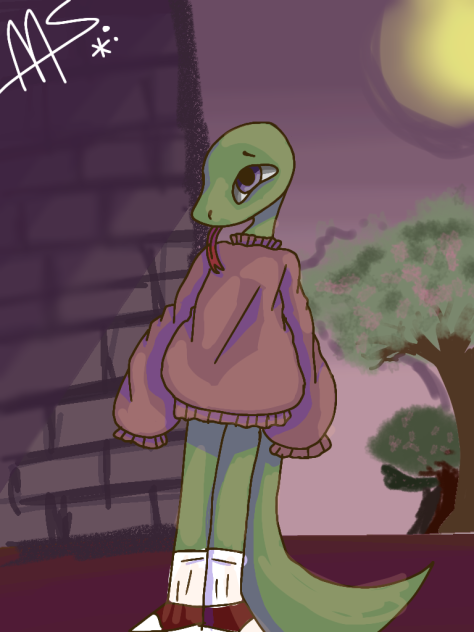 shy lizard boy - ibisPaint