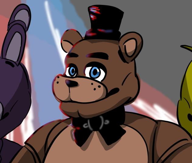 Freddy on stage but 12AM..eyes are open - ibisPaint