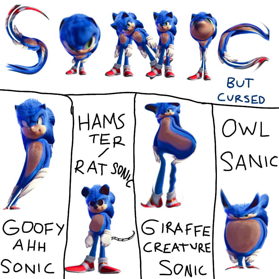 goofy aah Sonic (cursed) - ibisPaint