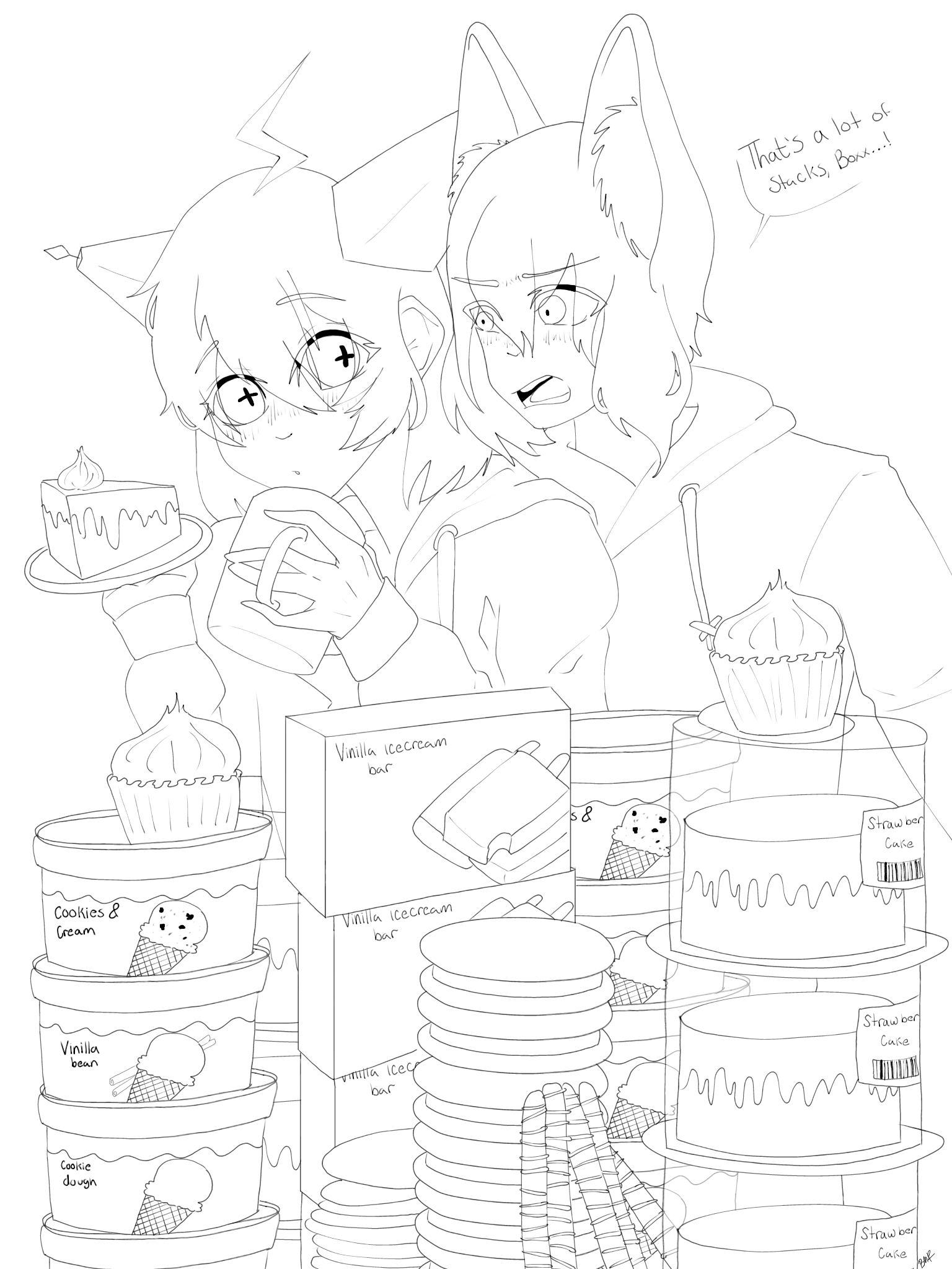 Welcome back Boxx! (Lineart) - ibisPaint