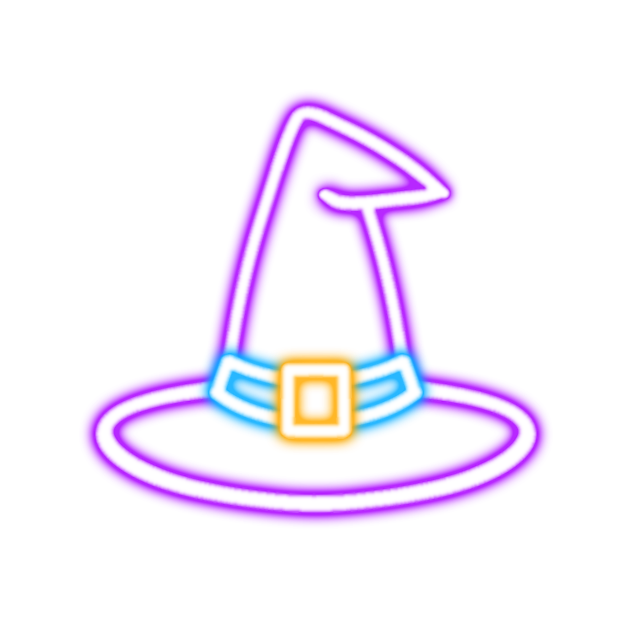 Witch hat neon sign - ibisPaint