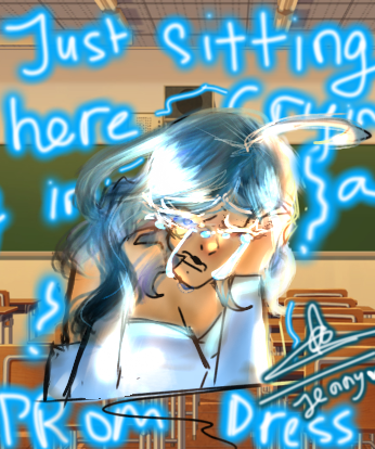 Just sitting here crying in a prom dress - ibisPaint