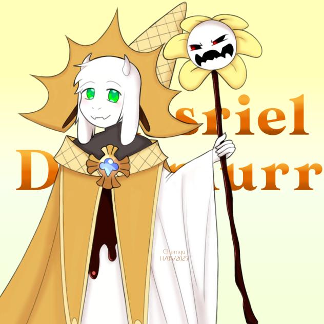 Asriel and Flowey as Pure Vanilla Cookie - ibisPaint